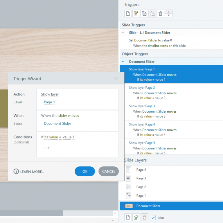 Can I Use a Slider to Page Through a Document?